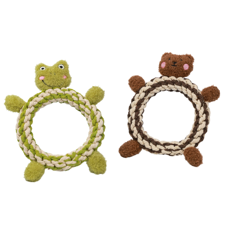 Daisy and Jasper Squeaky Plush Rope Toys | MONLI | Pet Fair Asia Showroom